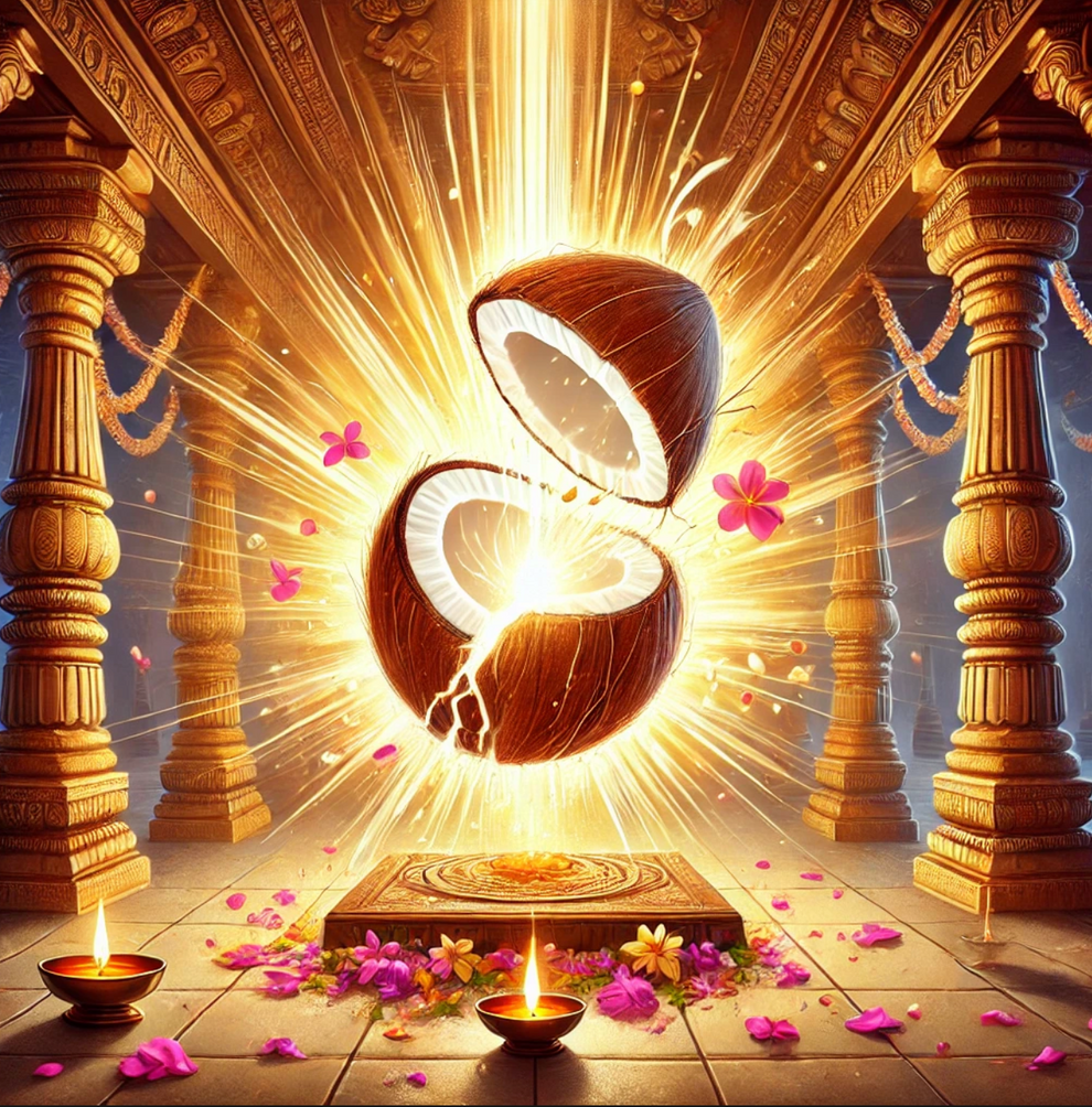 🥥 Coconut Breaking Ritual for Auspicious Beginnings – PariharaOnline.com